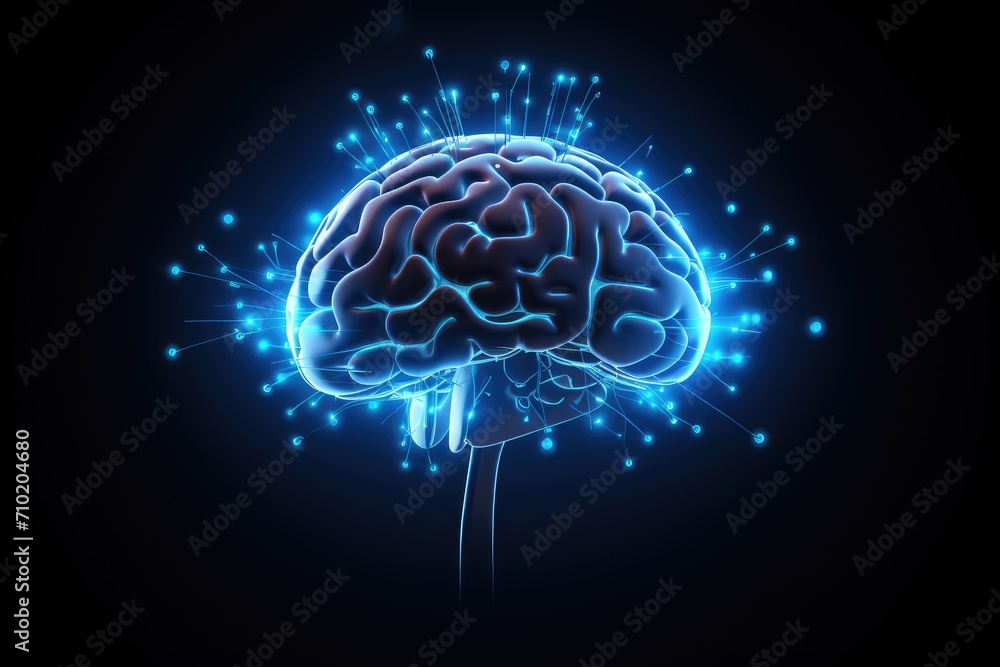 3D Brain Science Scientific Neural networks, cortical columns neural ...