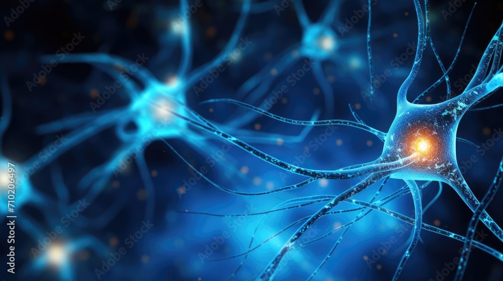 Complex neuronal network neurons synapses in brain. Explore neural ...