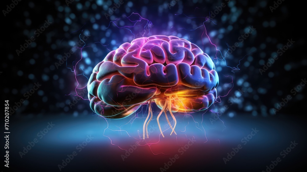 3D Science illustration, mirror neurons neurological disorders ...
