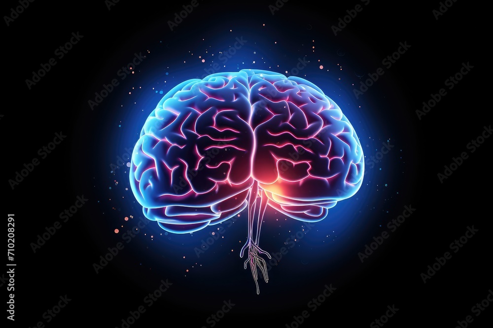Stock-Illustration „Neuroimaging Science Medtech Scientific Axon drawing: Electroencephalogram ...