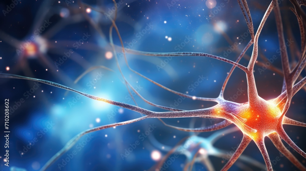 Neuronal human brain axon mind x-ray network: neurons, synapses, brain mapping, neural ...