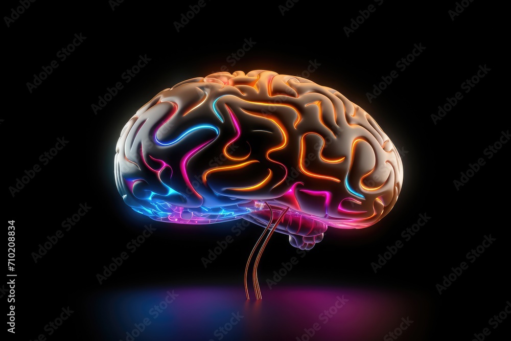 Brain regions: cerebellum, brainstem, cerebral cortex (frontal ...