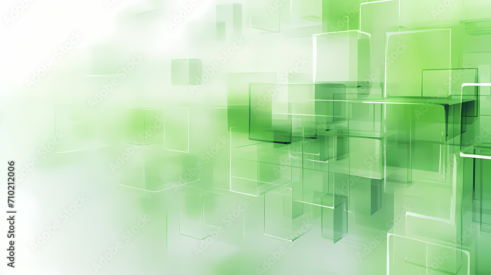 Modern technology oriented abstract background with white and green ...