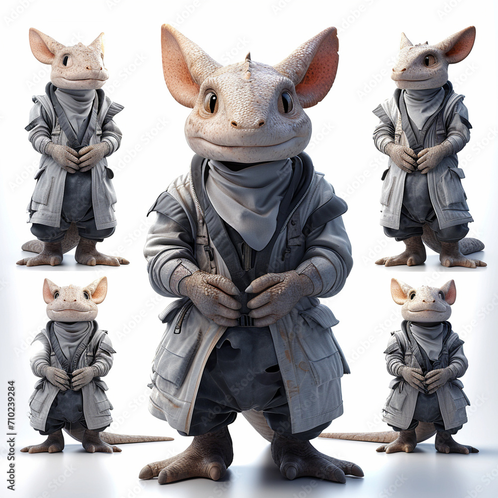 a dragon character multiple poses multiple facial expressions sheet ...