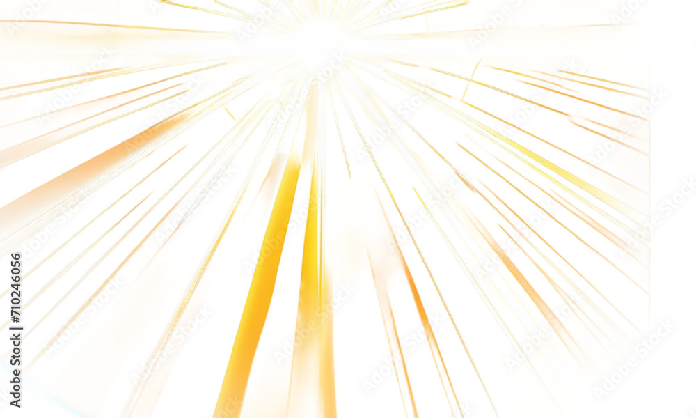 High-Quality Sun Rays Light Overlays with Yellow Flare Glow Isolated on ...