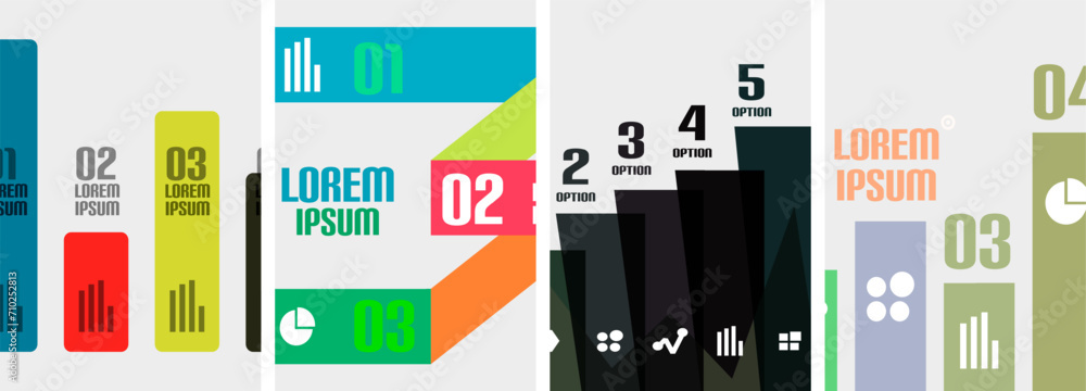 Set of line infographic backgrounds. Vector illustration For Wallpaper ...