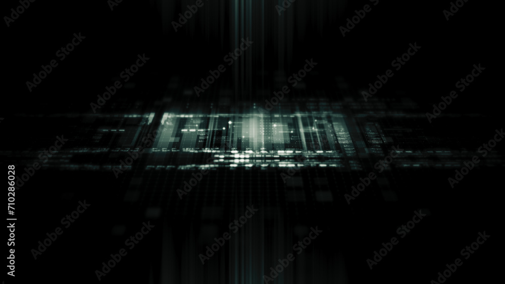 Data matrix simulation UI with cutting-edge digital environment with a ...