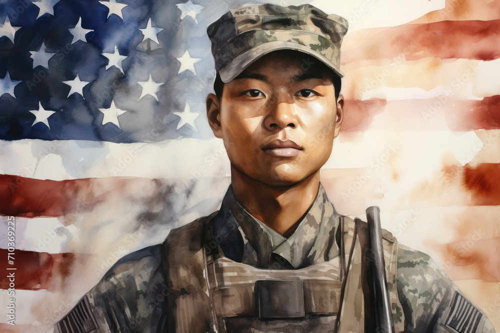 USA Army Soldier: The Proud Guardian of Freedom in Camouflage Uniform ...