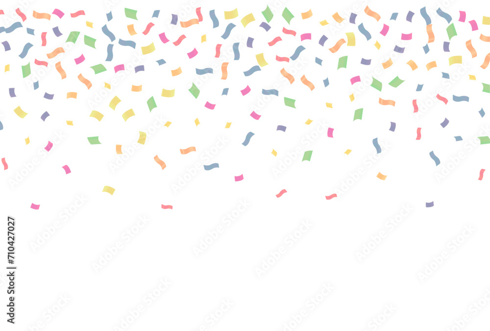 Colorful confetti on transparent background. Festive vector ...