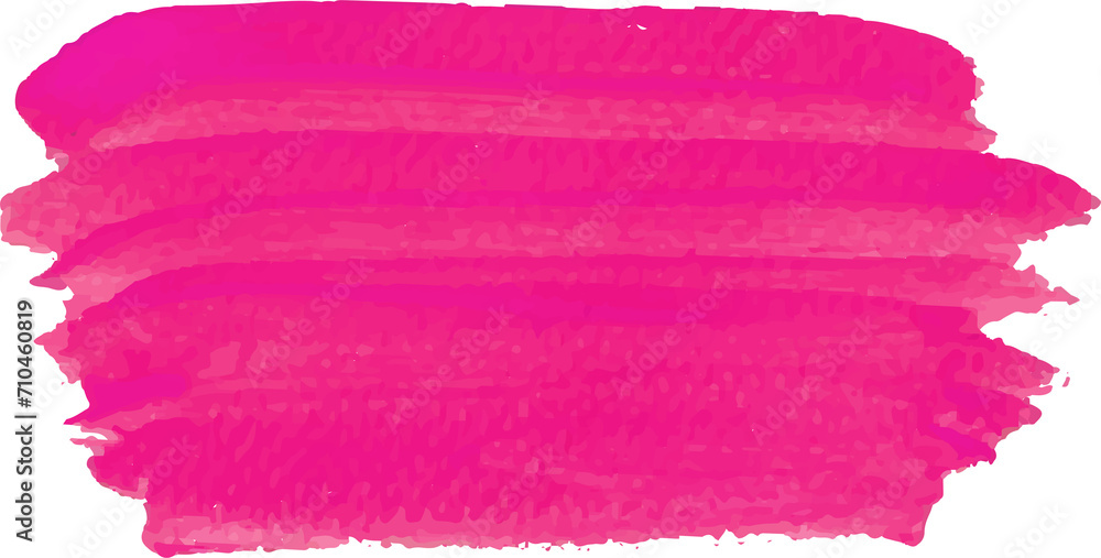 Pink brush stroke watercolor illustration on transparent background ...