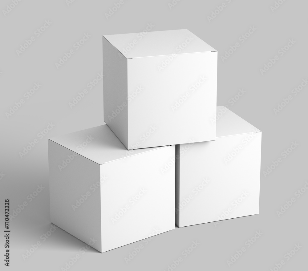 Blank square box mockup Stock Illustration | Adobe Stock