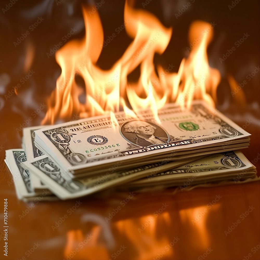 financial loss and waste, A powerful visual metaphor capturing the ...
