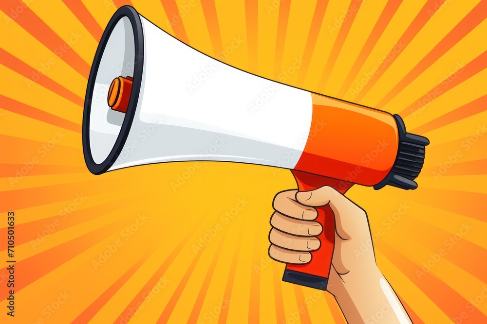 Announcement background design. megaphone with an open space. megaphone ...