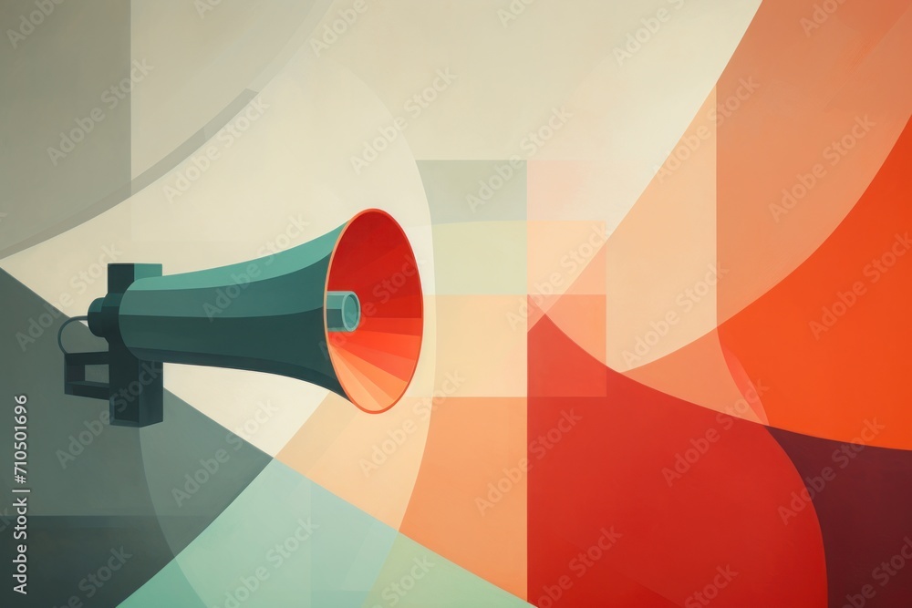 Announcement background design. megaphone with an open space. megaphone ...