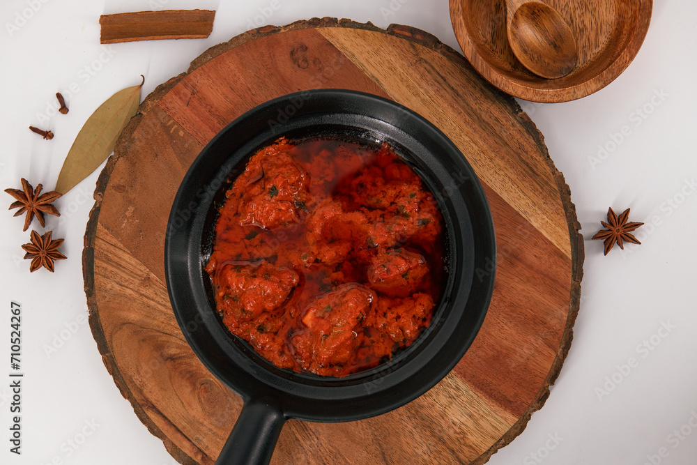 Famous lamb recipe called Mutton Rogan josh or lamb rogan josh,Indian ...