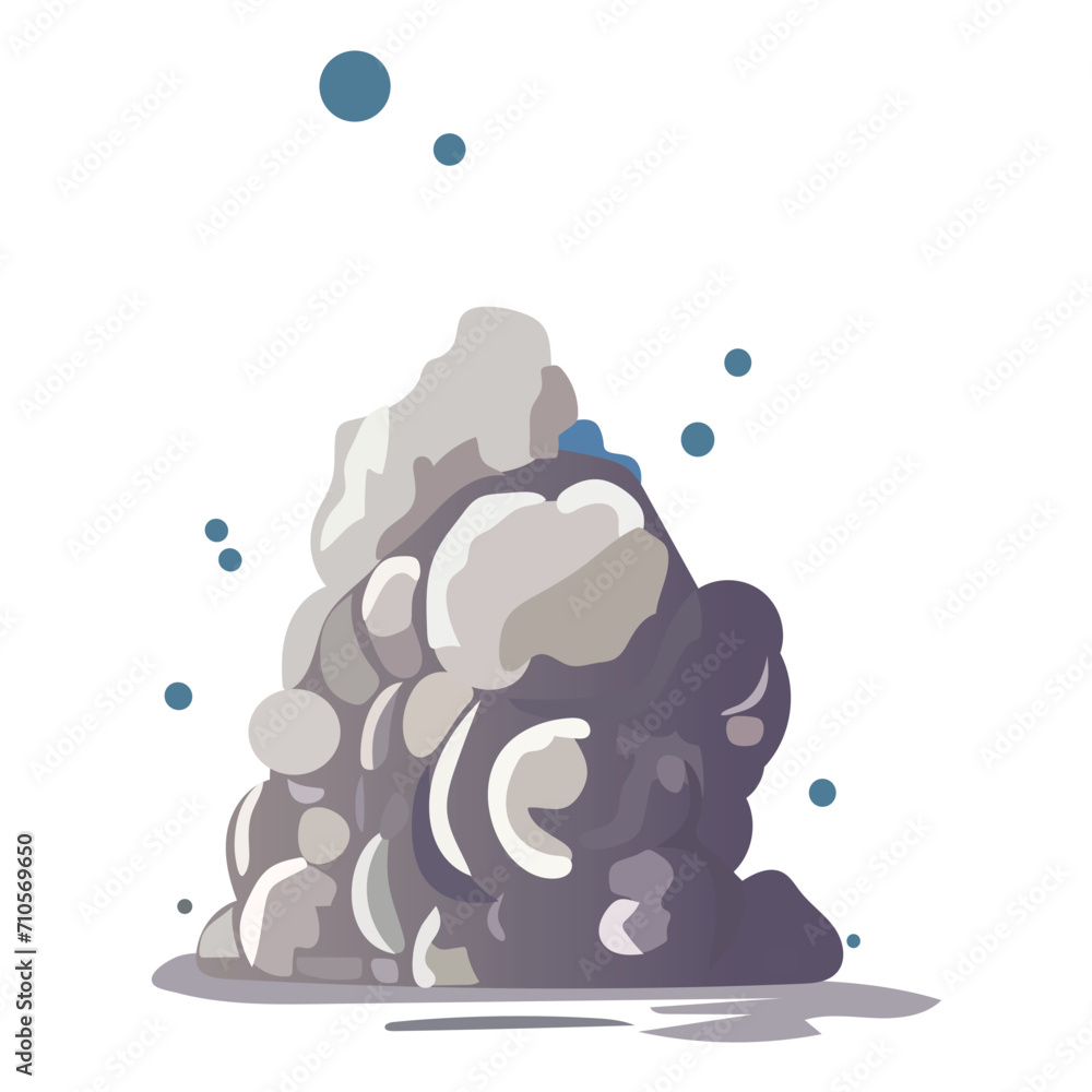 Volcano of colorful set. An image vividly portrays the chaotic beauty ...