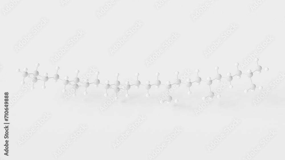 squalane molecule 3d, molecular structure, ball and stick model ...