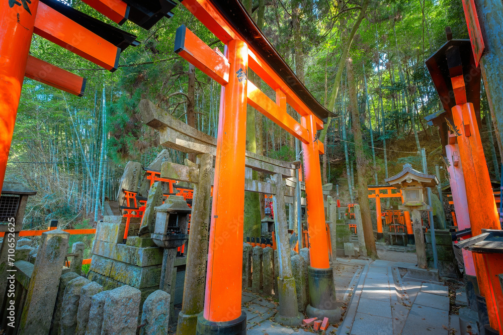 Fushimi Inari-taisha shrine, the icon of a path lined with thousands of ...