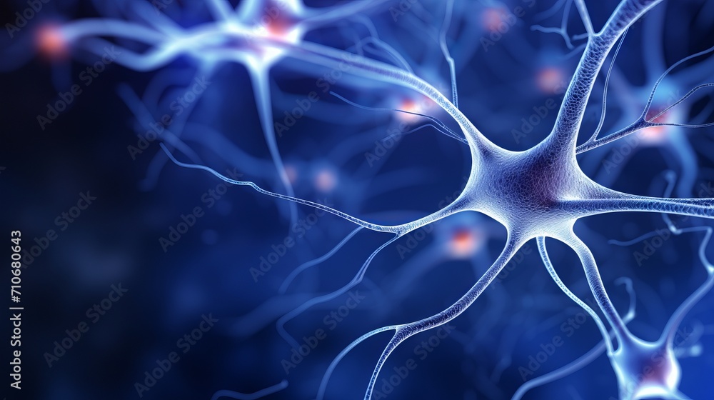 Medical background with nerve cells and interconnected neurons ...