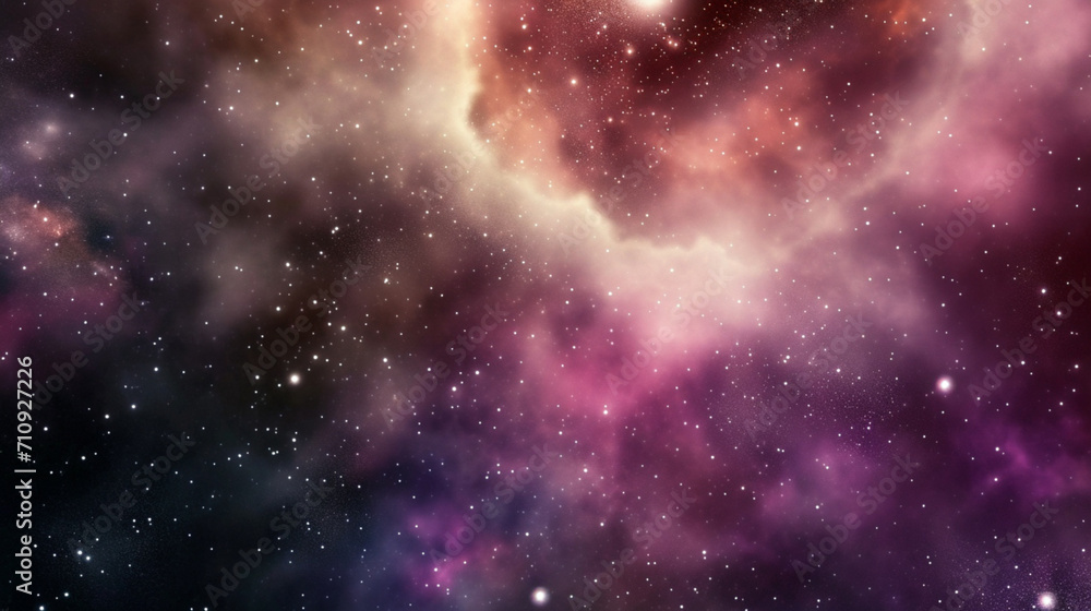 Zooming Out Of A Nebula In Deep Space. Highly Realistic Background ...
