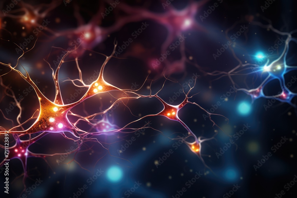 Ilustración de Stock Anatomy brain nerve cells. Neuronal Mind Cell ...