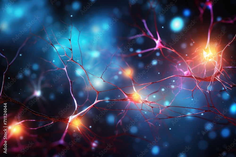Human Brain Energy vibrant Brain Bulb light bulb. Neuronal network ...