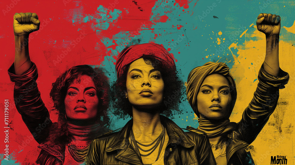 Stockillustrationen Iconic Black History Month visual; African American ...