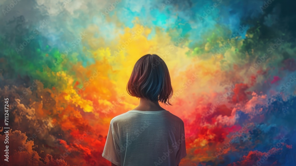 Artistic visualization of mental health awareness, symbolic imagery ...