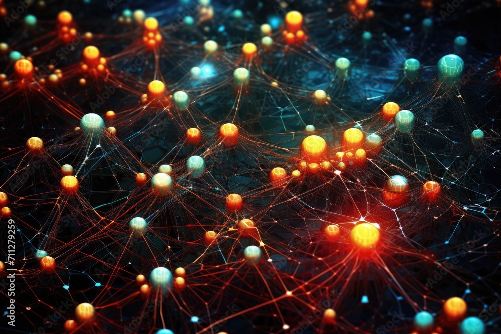 Fotografie A complex web of wires intricately connected to deliver ...