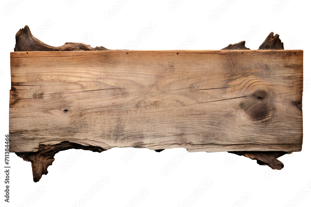 Empty rotten wood banner sign on transparent background Generative Ai ...