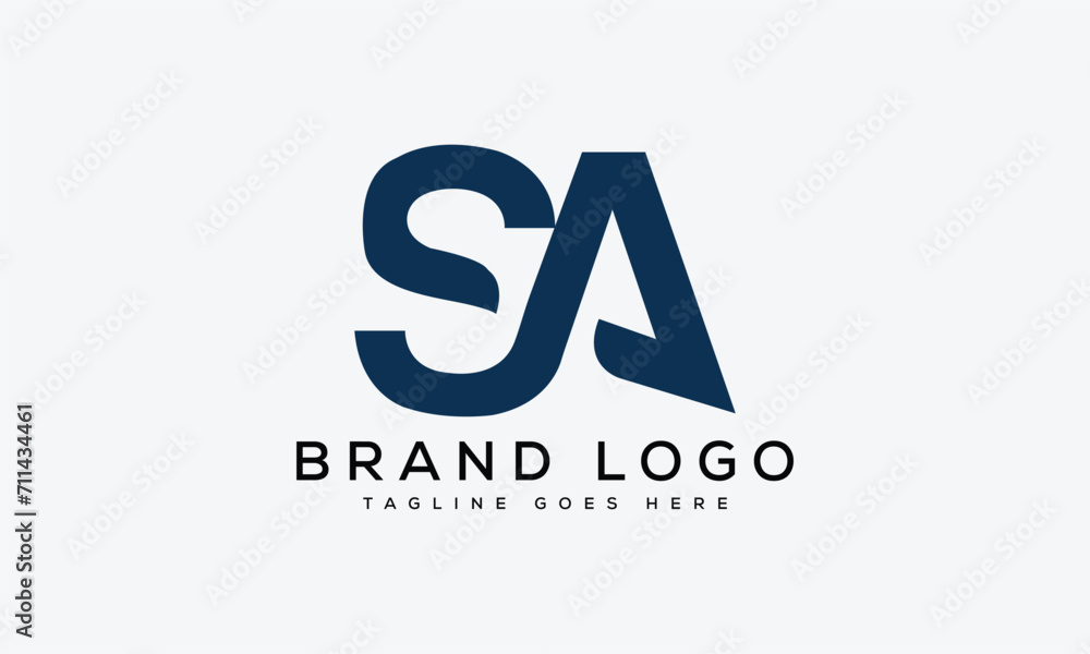 letter SA logo design vector template design for brand. Stock Vector ...