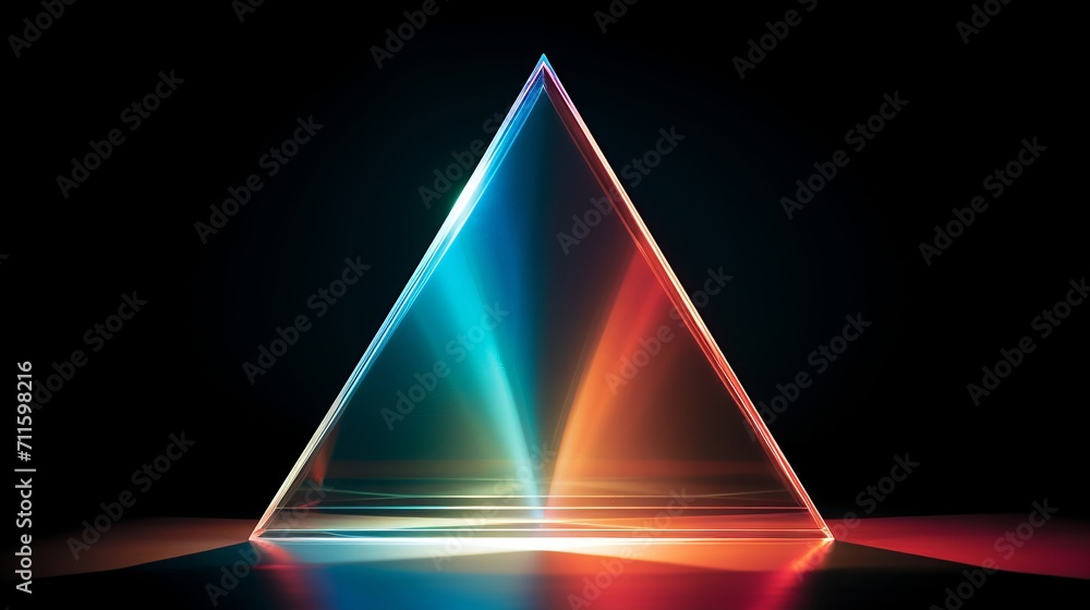 Ethereal light refraction captured in a prism effect, showcasing a ...