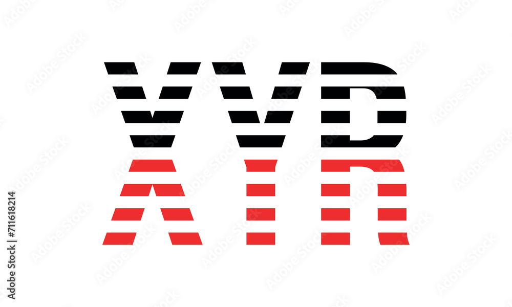 XYR three initial letter iconic line negative space minimal logo design ...