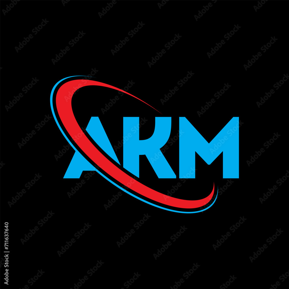 Image vectorielle Stock AKM logo. AKM letter. AKM letter logo design ...