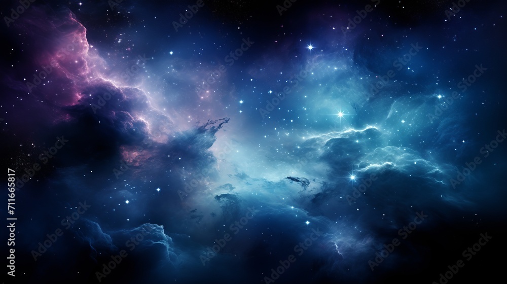 Stunning cosmic nebula and stars 360 degree hdri spherical panorama of ...