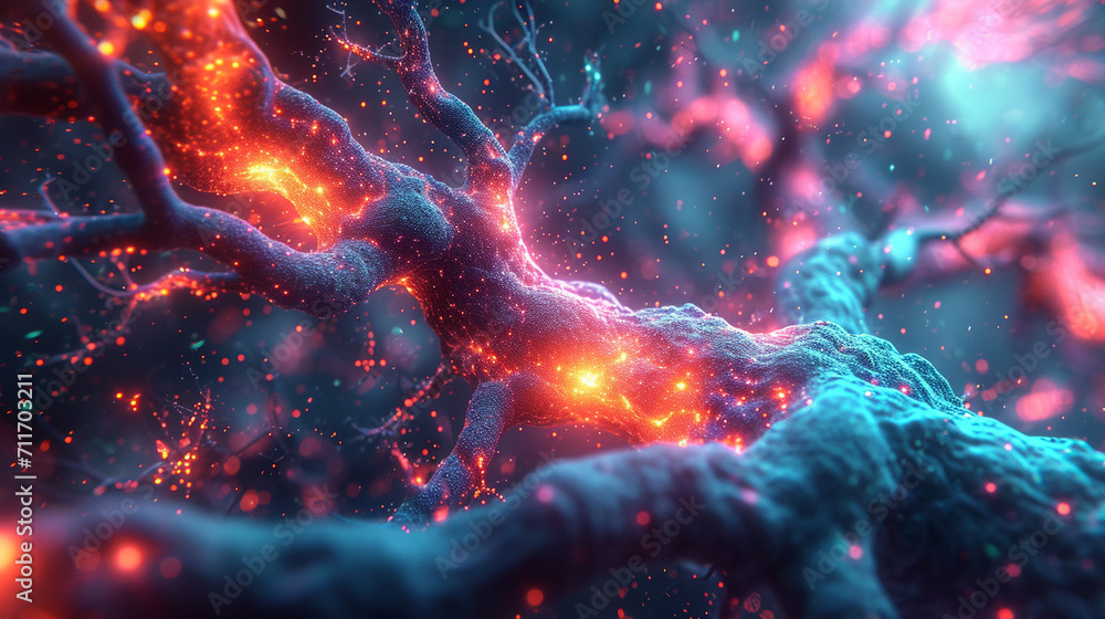 A dynamic image portraying the process of neurogenesis, with new nerve ...