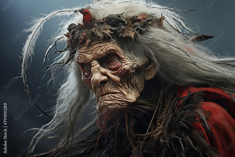 Illustration Stock Folklore of Russian and Finnish fairy tales. Baba ...