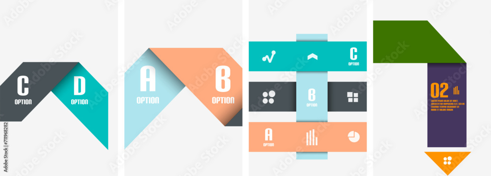 Set of line infographic poster backgrounds. Vector illustration For ...