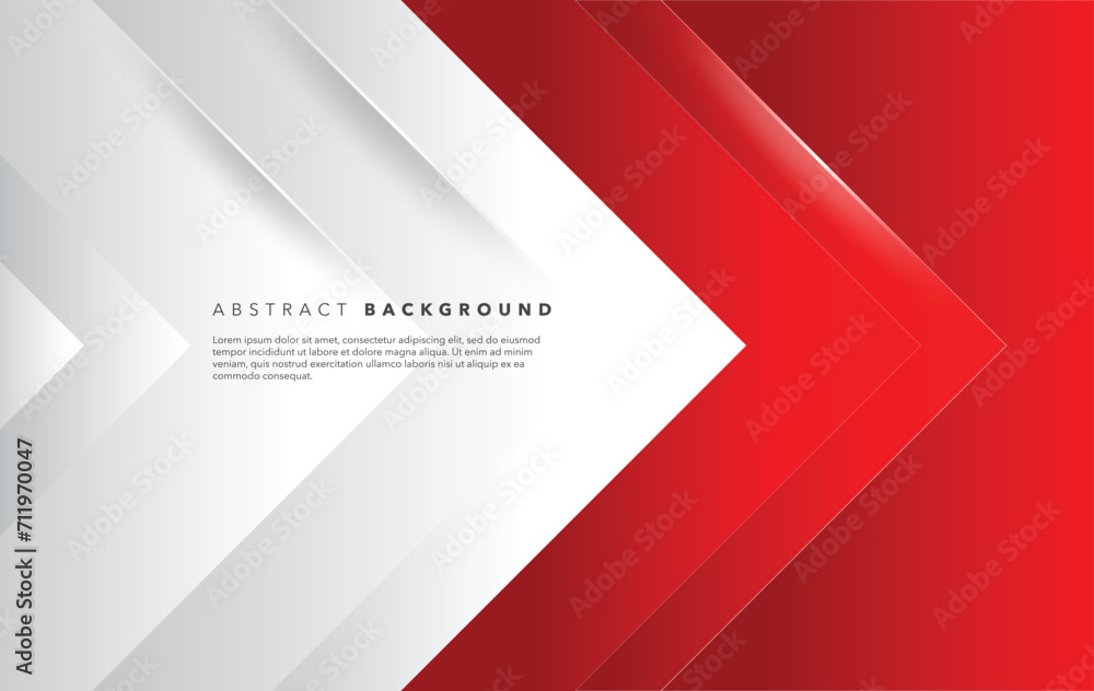 red and white modern abstract background design template Stock Vector ...