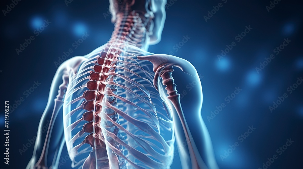 Anatomy of Human Bones on medical background Stock Illustration | Adobe ...