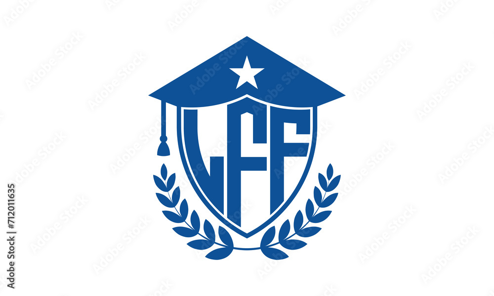 LFF three letter iconic academic logo design vector template. monogram ...