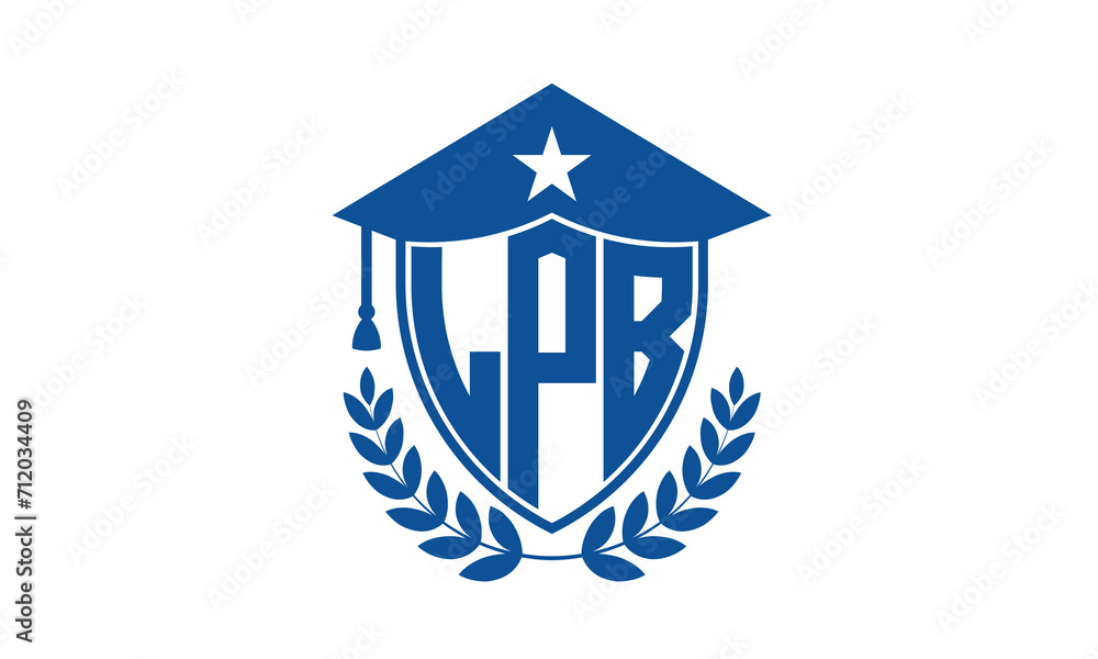 LPB three letter iconic academic logo design vector template. monogram ...