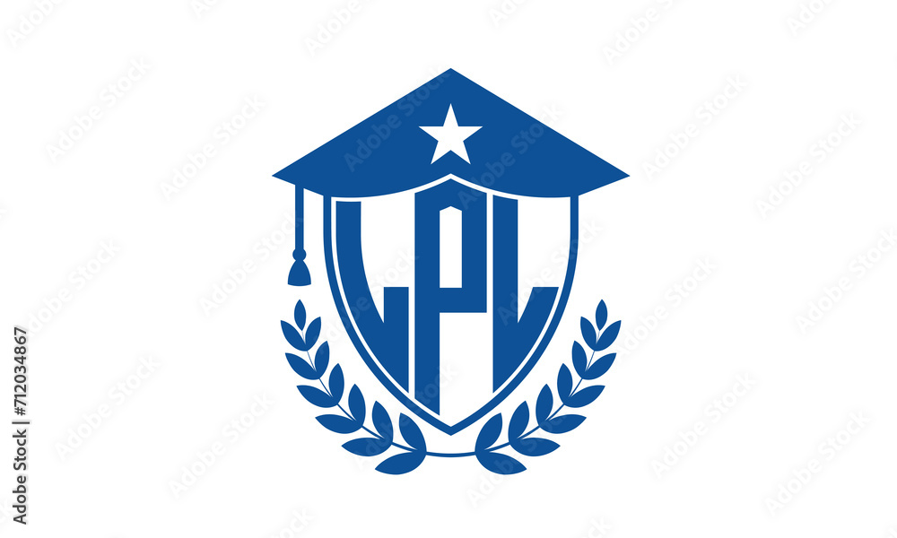 LPL three letter iconic academic logo design vector template. monogram ...