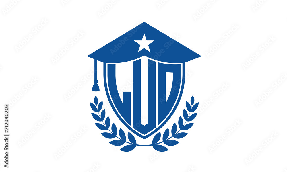 Vector de Stock LUO three letter iconic academic logo design vector ...