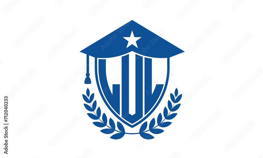 LUL three letter iconic academic logo design vector template. monogram ...