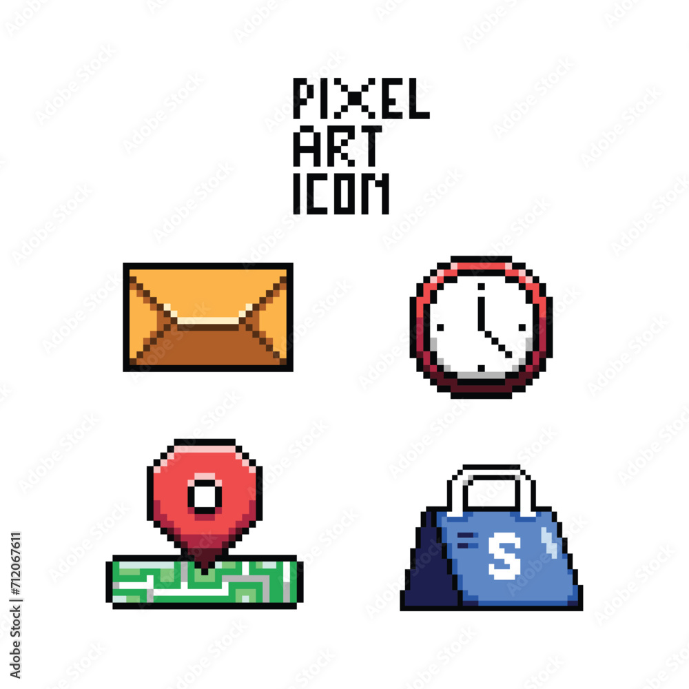 this is pixel art icon in with simple color and white background this ...