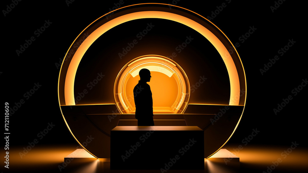 Silhouette MRI Scanner A simple silhouette of an MRI Stock Illustration ...