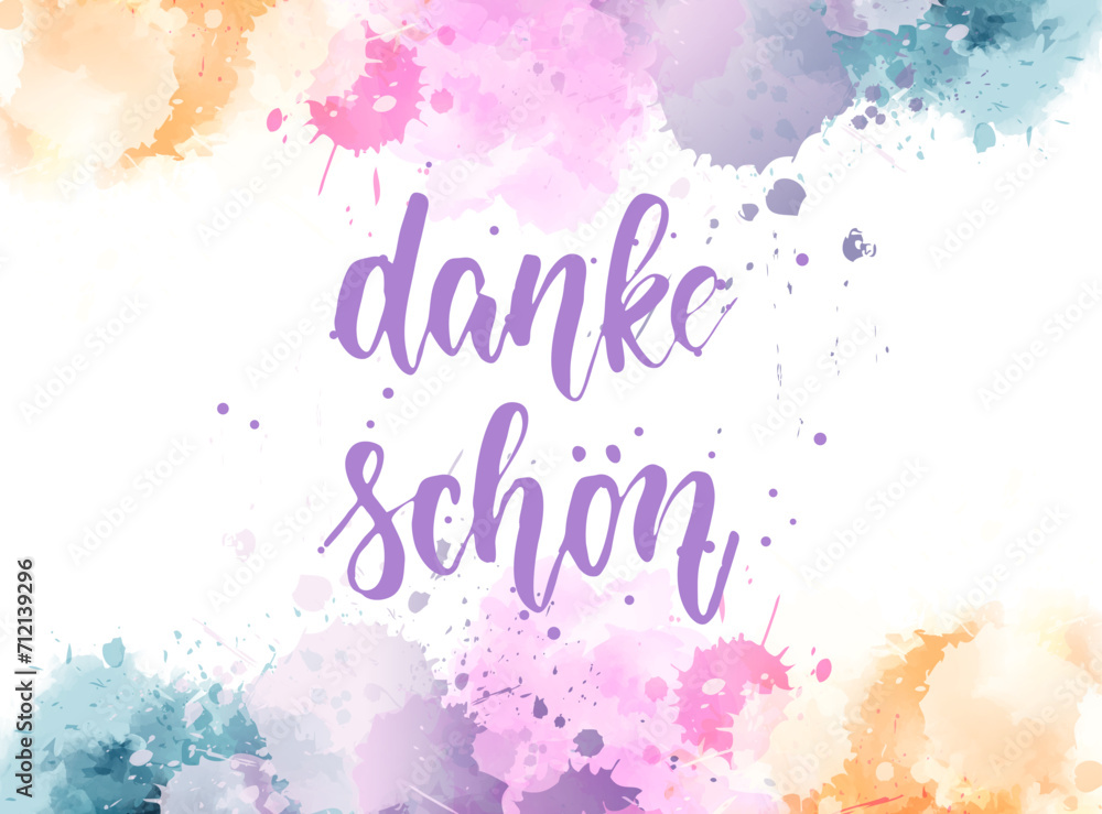Stock-Vektorgrafik „Danke schon - Thank you in German. Handwritten ...