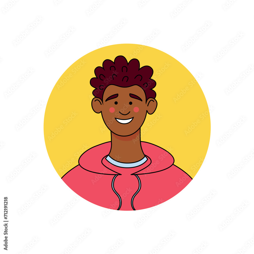 Avatar of person in the universal style. The cartoon design of the boy ...