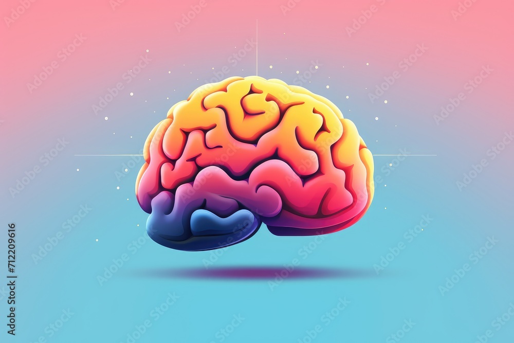 Illustration Stock 3D brain, electronic brainstorming Charette Procedure, Storyboarding,silent ...